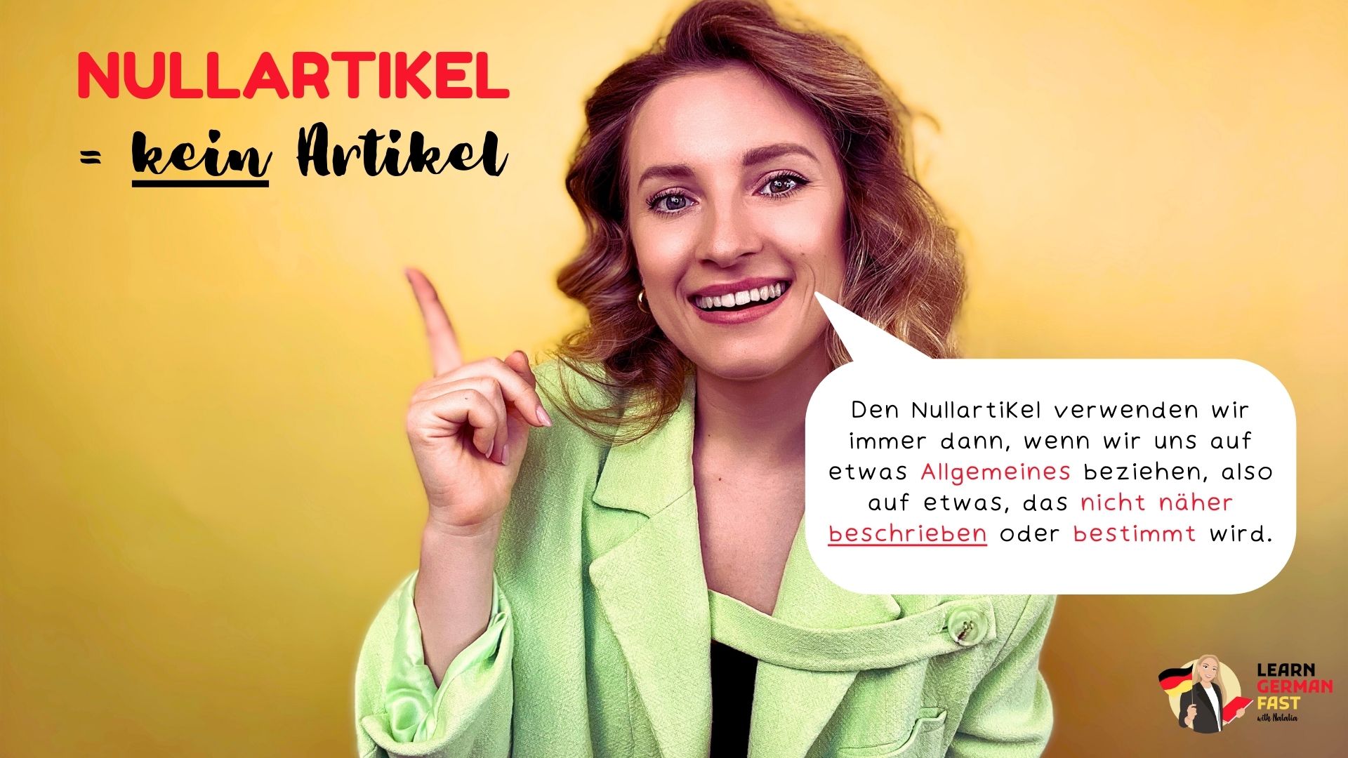 Nullartikel - Learn German Fast