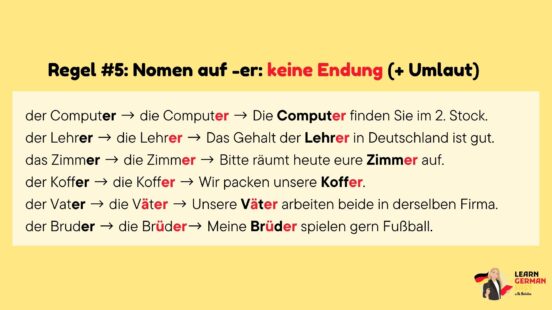 Plural im Deutschen: einfach erklärt - Learn German Fast